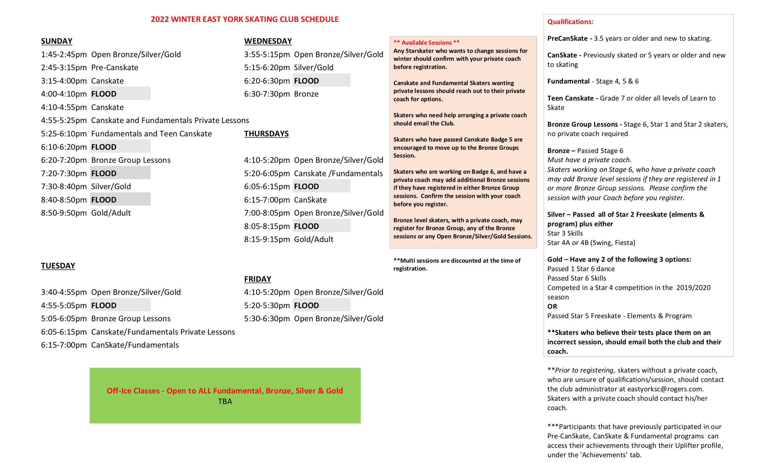 Winter 2022 Schedule :: Program Registrations - EYSC